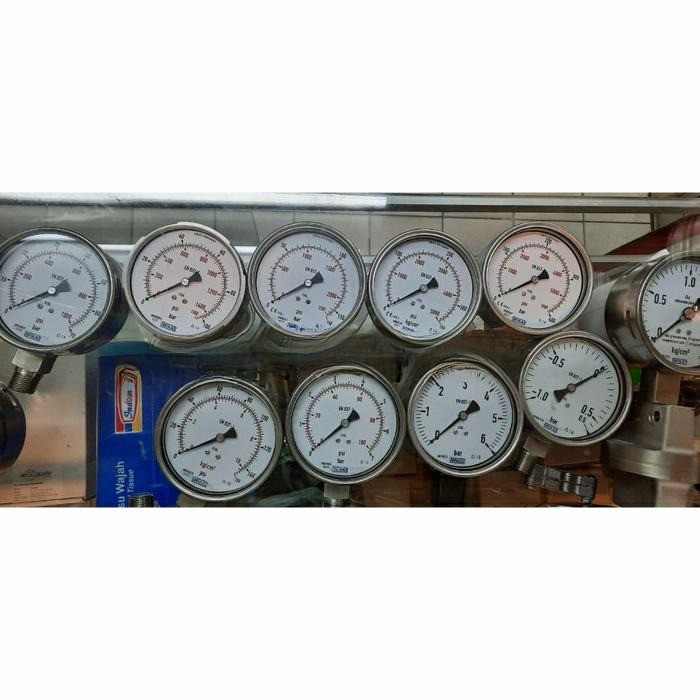 Jual Pressure Gauge Full Stainless Wika 0 - 16 Bar Dia 4 inch | Shopee ...