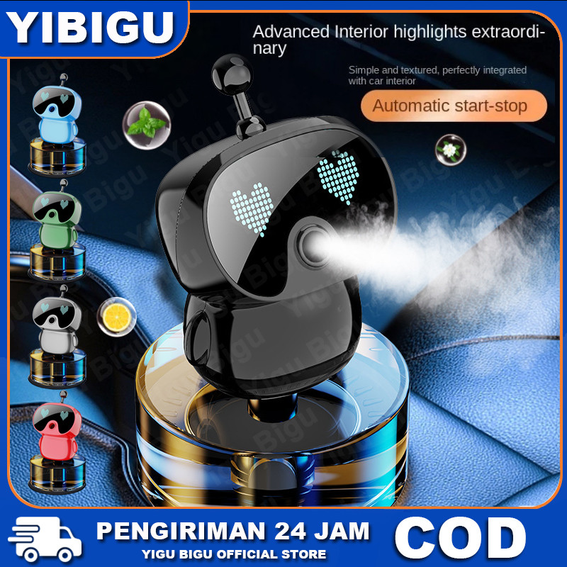 Jual COD Baru AI Robot Diffuser Mobil / Air Purifier Mobil / Parfum Mobil / Aromaterapi ...
