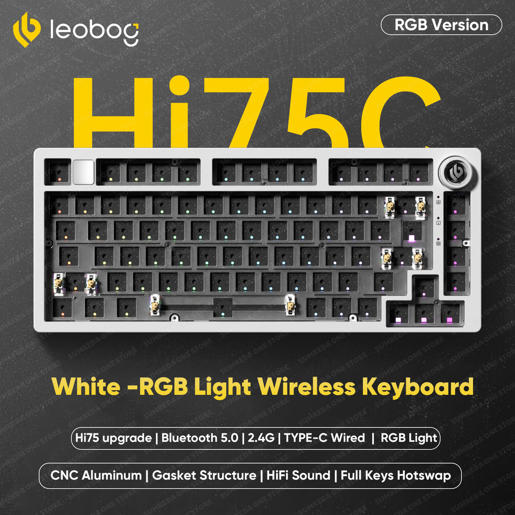 Jual Leobog Hi75C Hi75 Hi75C Pro Aluminum Wireless Custom Mechanical ...