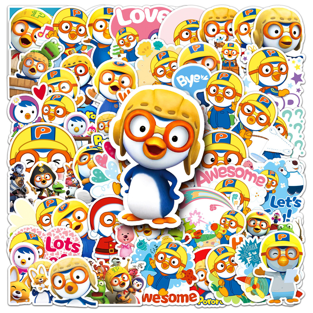 Jual 50Pcs Cute Pororo Stickers Penguin Stickers Decals For Phone ...