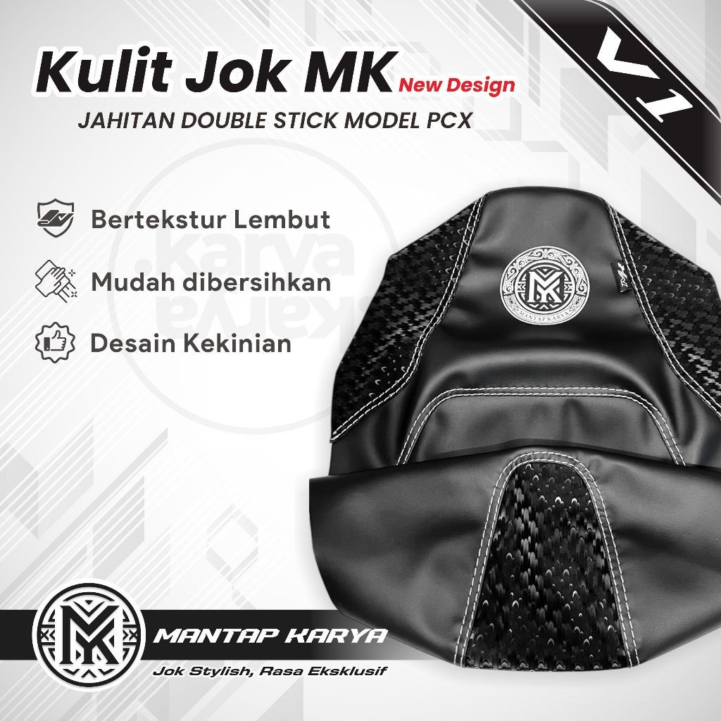 Jual YONA.ID Kulit Jok Motor Motif Carbon 3D MANTAP Karya V1 Original ...