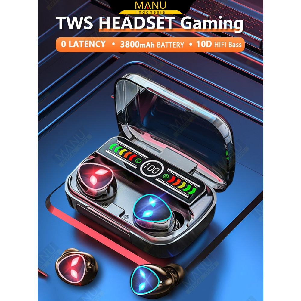 Jual 【BAGUS】TWS M20 Pro Wireless Earphone Bluetooth V5.3 TWS Gaming Headset Powerbank 3800mAh ...