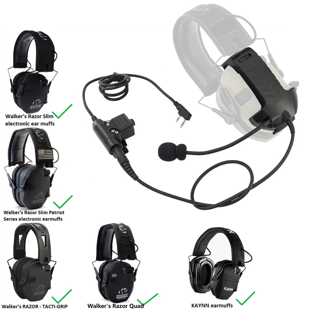 Jual 2023 New Electronic Earmuff Adapter External Microphone Kit for ...