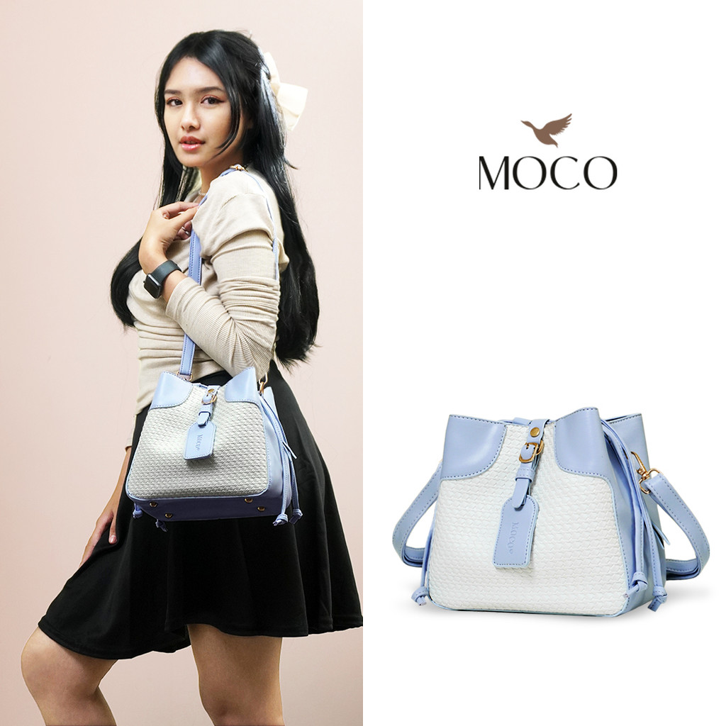 Jual MOCO OFFICIAL - MOCO Fashion Tas Serut Wanita Drawstring Sling Bag ...