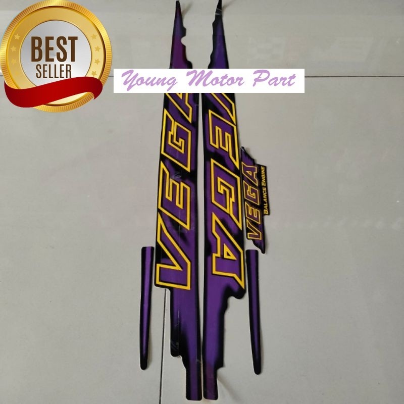 Jual Striping stiker polet motor Yamaha Vega 1998 1999 hitam list body ...