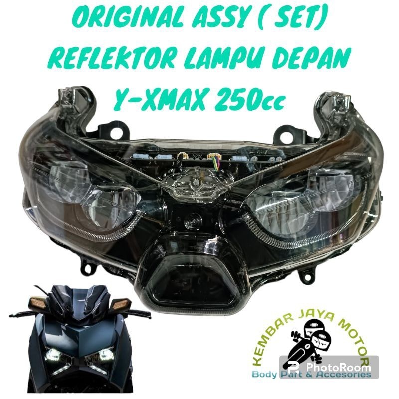 Jual NEW ORIGINAL assy (set) reflektor lampu depan yamaha xmax 250cc ...
