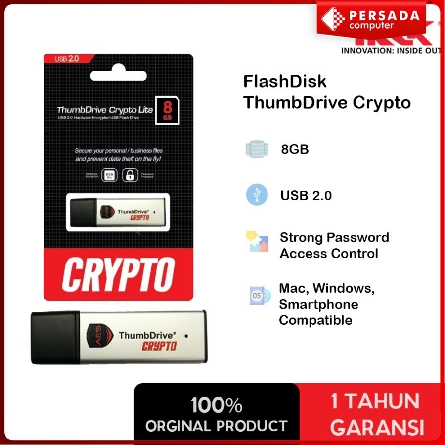 Jual TREK USB FlashDisk Thumb Drive Crypto Encryption Password 8GB USB 2.0 | Shopee Indonesia