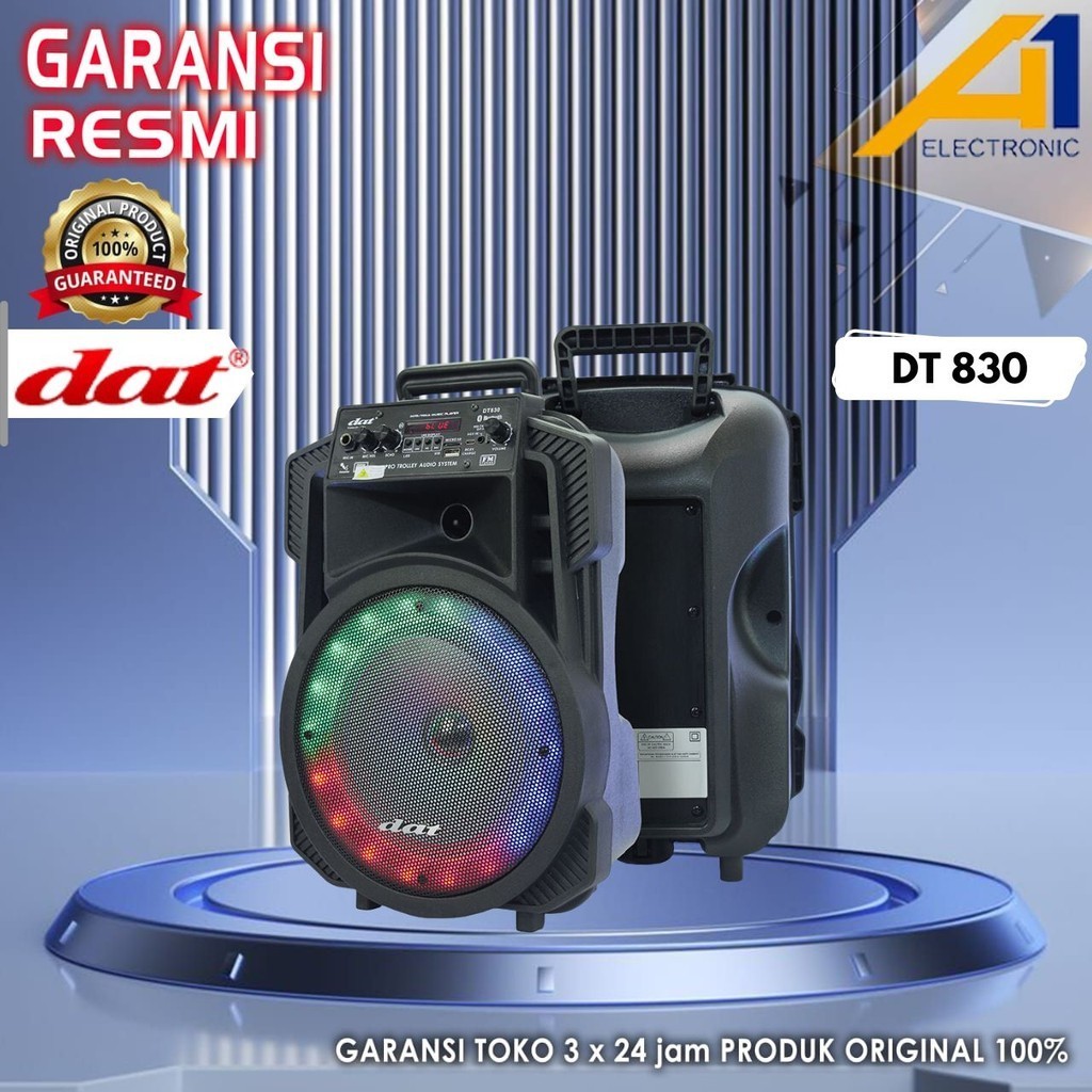 Jual Speaker Trolley DAT DT 830 / DT830 Portable 8 Inch | Shopee Indonesia