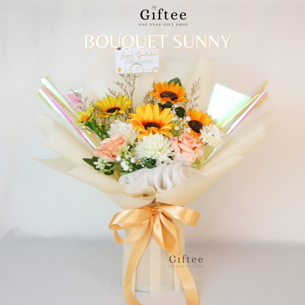 Jual BUKET BUNGA SUNNY FLOWER BOUQUET ARTIFICIAL BISA KIRIM LUAR KOTA ...