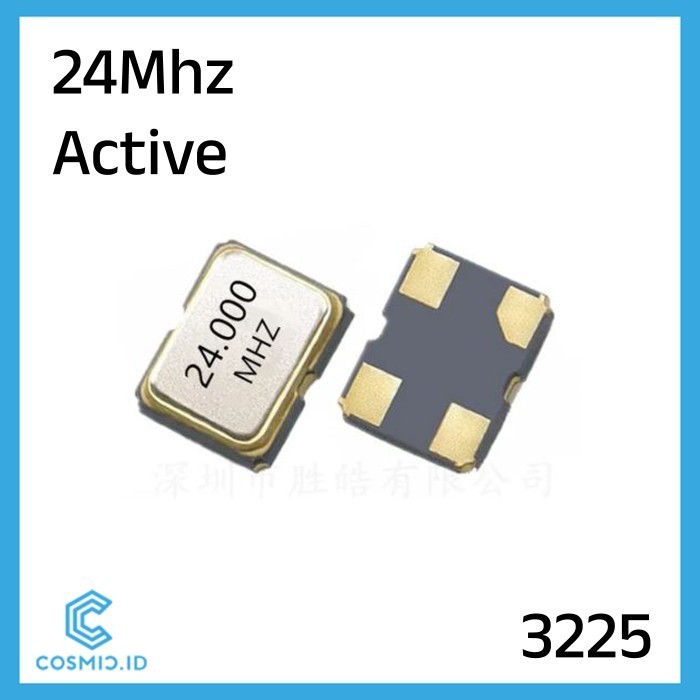Jual Crystal 24MHz Active 4 Pin Xtal 24 Mhz Aktif 4Pin 4P SMD 3225 | Shopee Indonesia