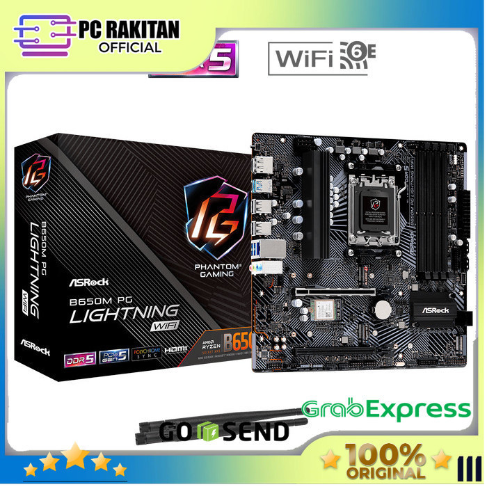 Jual ASROCK MOTHERBOARD B650M PG Lightning WiFi (SOCKET AM5) | Shopee ...