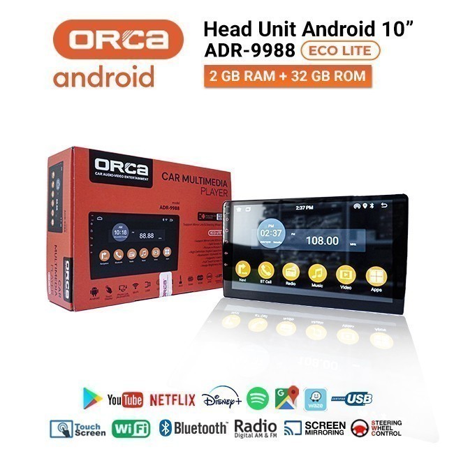 Jual Head Unit TV Android 10″ inch ORCA ADR-9988 HARGA EKONOMIS - Orca ...
