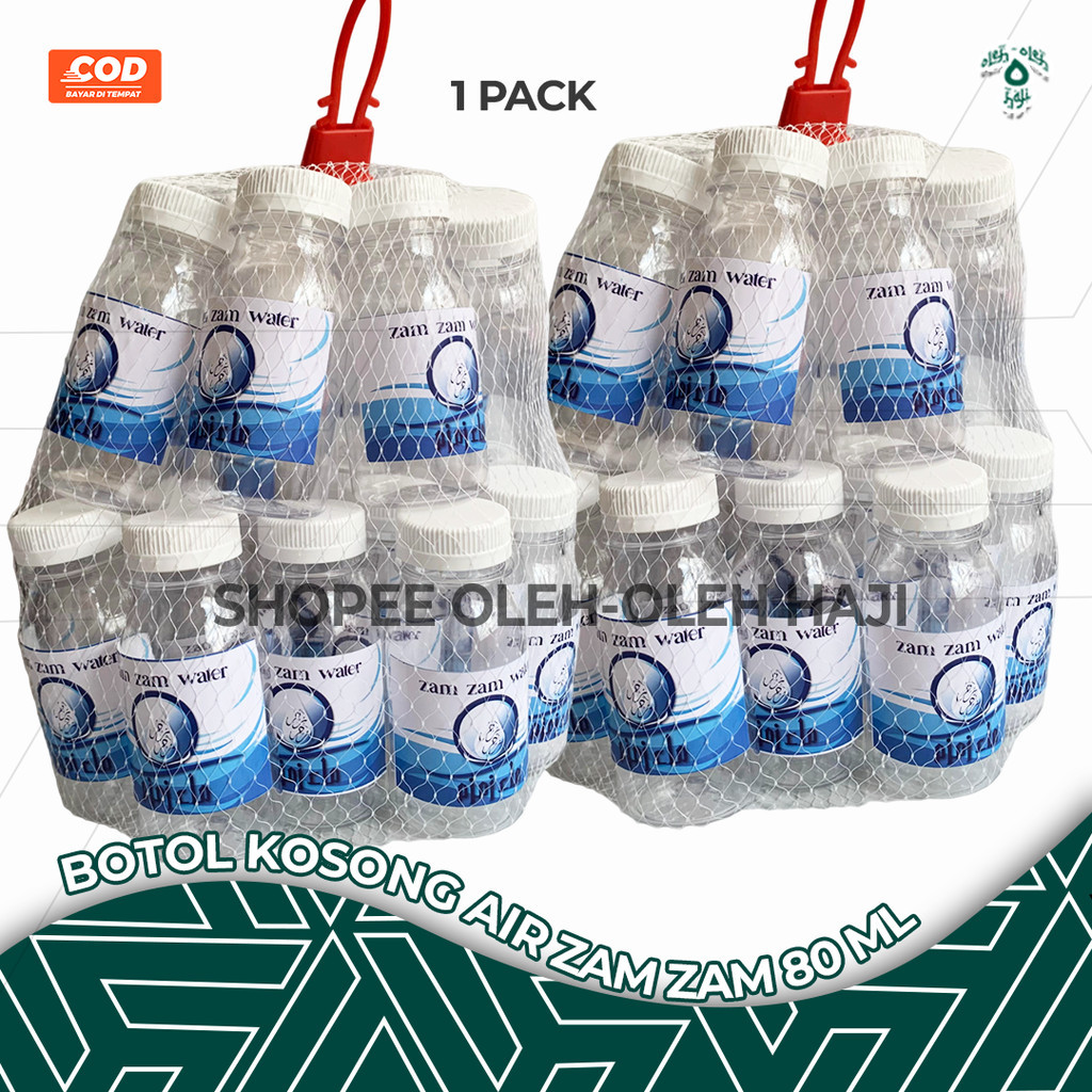 Jual Botol Kosong Air Zamzam 80 ML / Botol Air Zam-zam Kosong 25pcs ...
