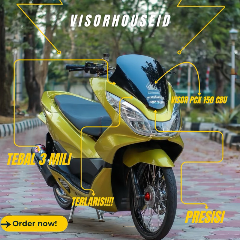Jual Visor Pcx 150 CBU thailand - visor pcx 150 standar - winshield pcx ...