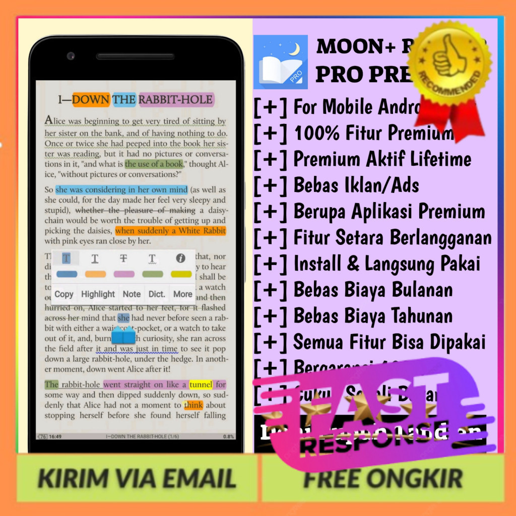 Jual Moon+ Reader Pro Android Full Version Lifetime | Shopee Indonesia