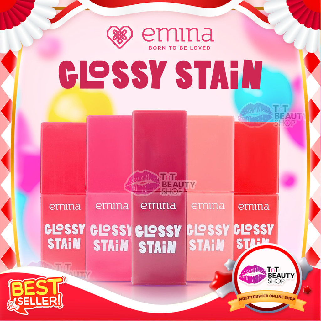 Jual Emina Glossy Stain 3gr | Lip Tint Gloss | TnT Beauty Shop | Shopee ...