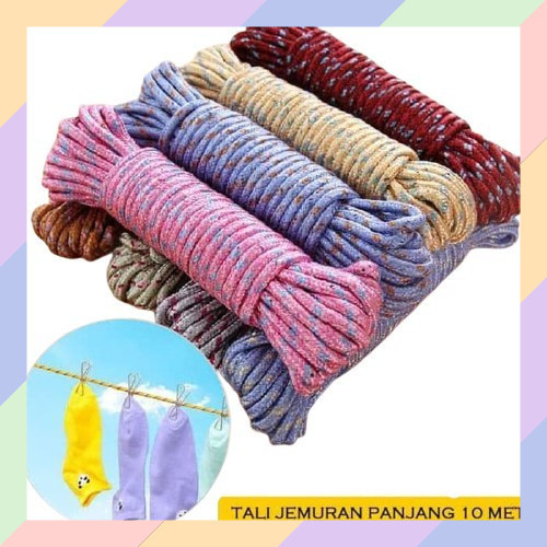 Jual TL49 Tali Jemuran Nylon 10 Meter Tali Tambang Jemur Baju Jemuran ...