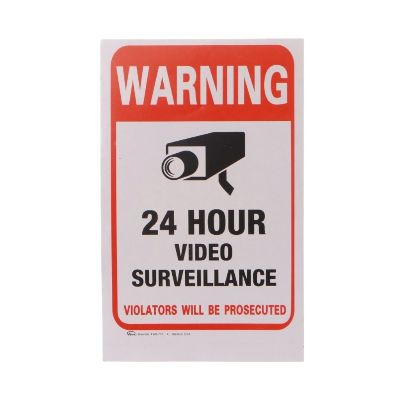 Jual 10PCS CCTV Surveillance Security 24 Hour Monitor Camera Warning ...
