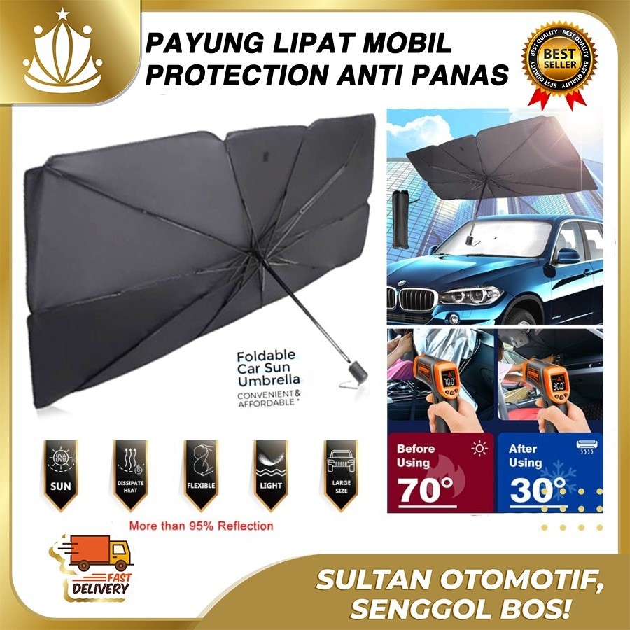 Jual Pelindung Kaca Mobil Anti Panas Sun Shield Mobil Model Payung ...