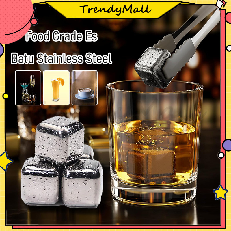 Jual PREMIUM Es Batu Stainless Steel /Ice Cube Stainless Steel Reusable ...