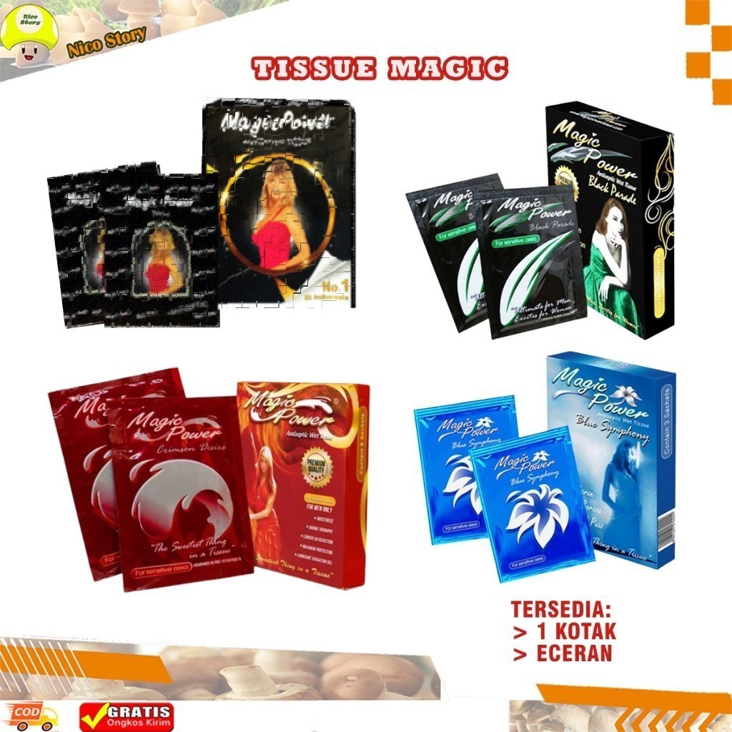 Jual (NCS) Tissue Antiseptic Tisu Mejik Magic Crimson Blue Symphony Black Parade BPOM | Shopee ...