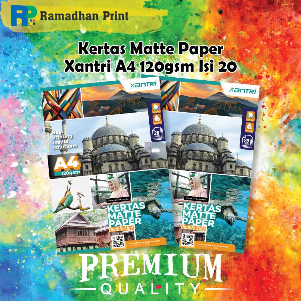 Jual Kertas Art paper Matte Double Side Premium A4 120 gsm 20 lbr Foto ...