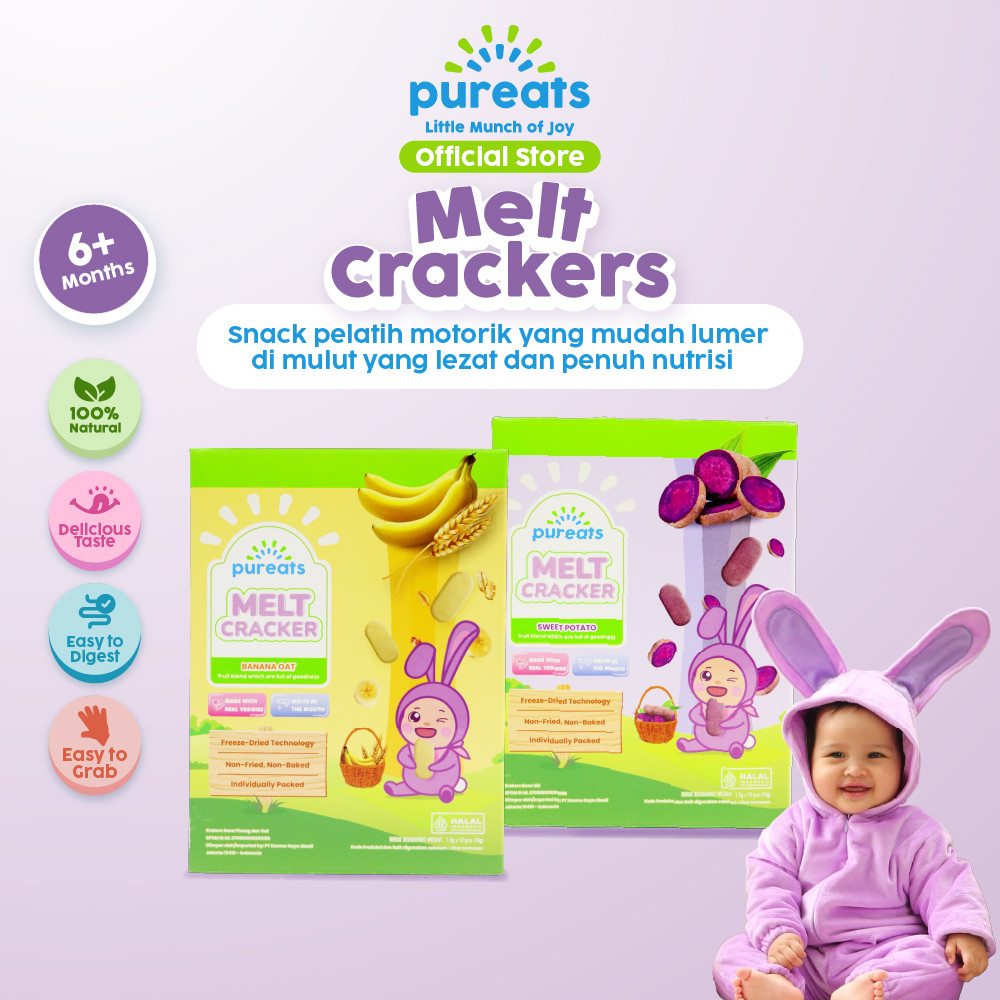 Jual Pureats Melt Cracker - Snack Lumer di Mulut Cemilan Sehat Alami ...