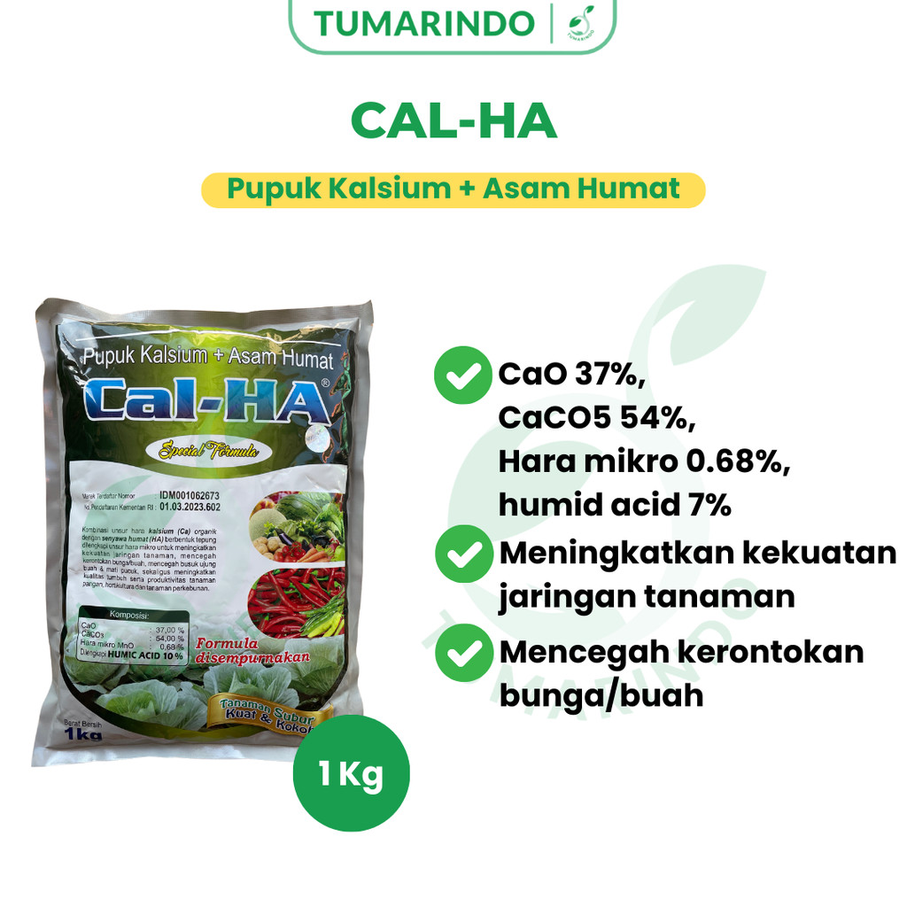 Jual Cal Ha 1 Kg Pupuk Kalsium Organik Plus Asam Humat Calcium Humic ...