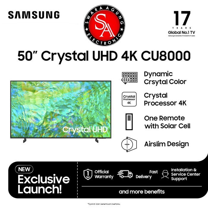 Jual Led UHD 4K Smart TV 50 Inch Samsung Type: 50CU8000 (Khusus Medan ...