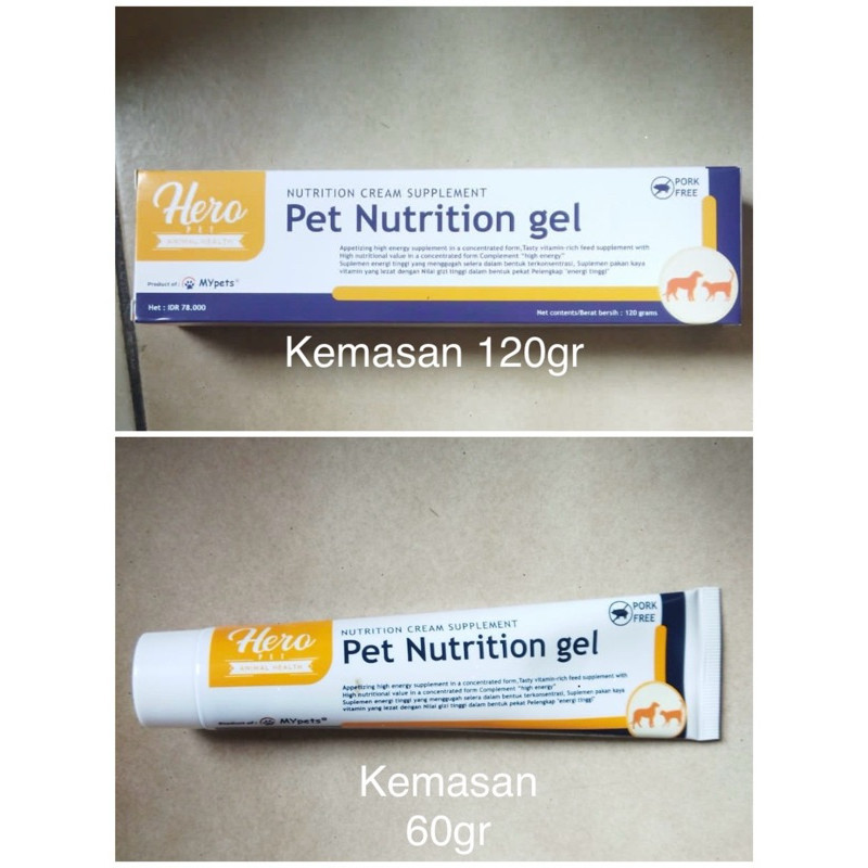 Jual Hero Pet Nutrition Gel 120gr or 60gr vitamin multivitamin makan ...