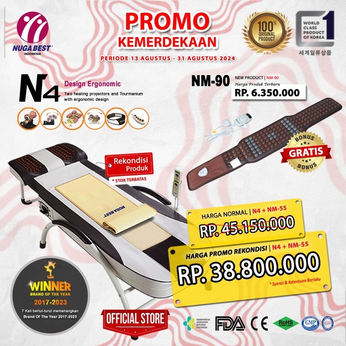 Jual N4 Alat Terapi Nuga Best (Kasur Terapi Pijat) Original Made In ...