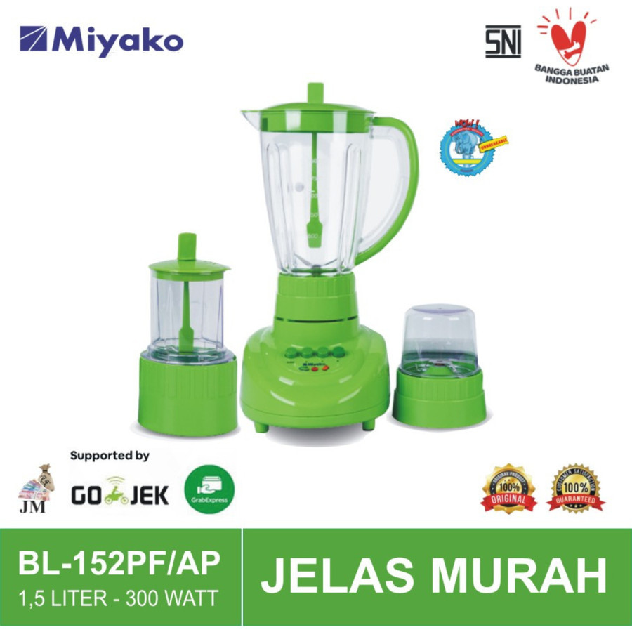Jual MIYAKO BL-152 PF Blender Plastik 3 IN 1 (1.5 Liter) / BL152PF / BL-152PF | Shopee Indonesia