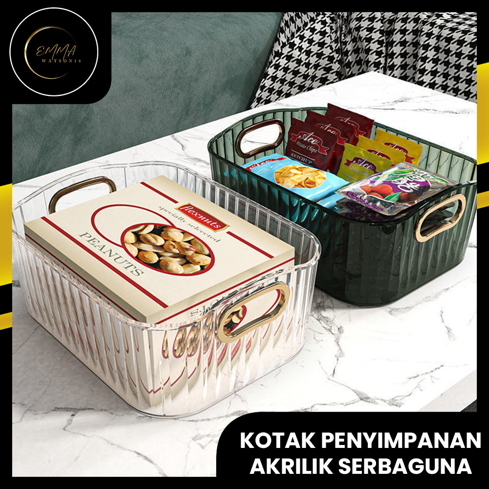 Jual EM Storage Box Kotak penyimpanan Transparan Akrilik Box Serbaguna ...