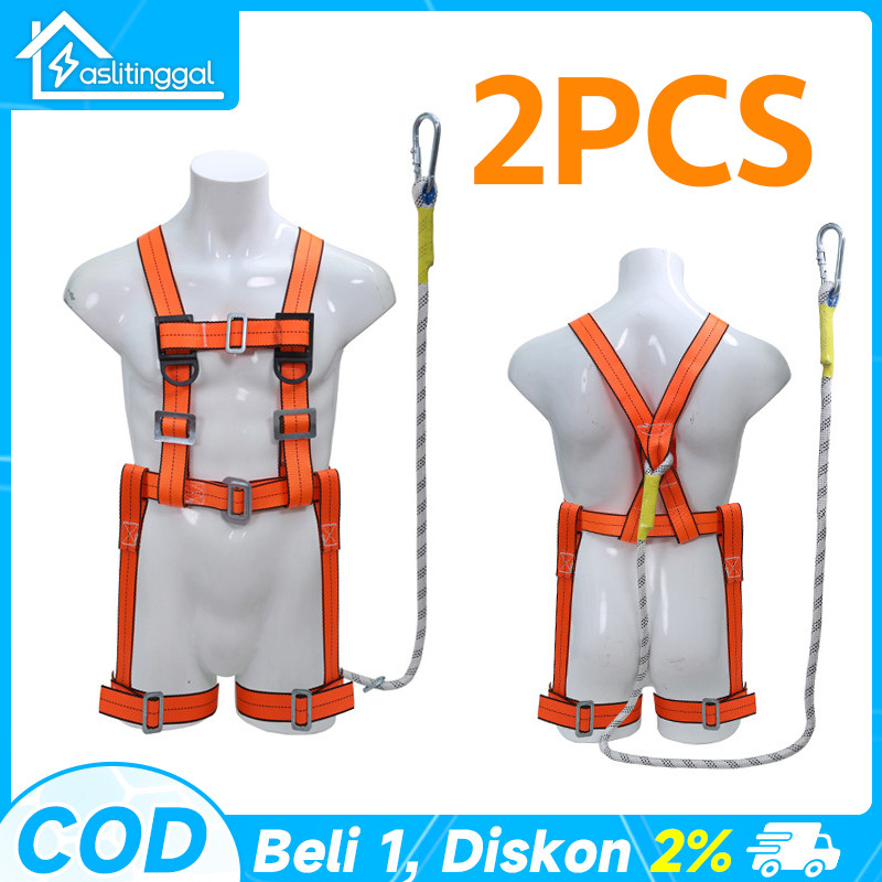 Jual 【2PCS】5M Safety Full Body Harness/Safety Belt Kerja/Safety Belt ...