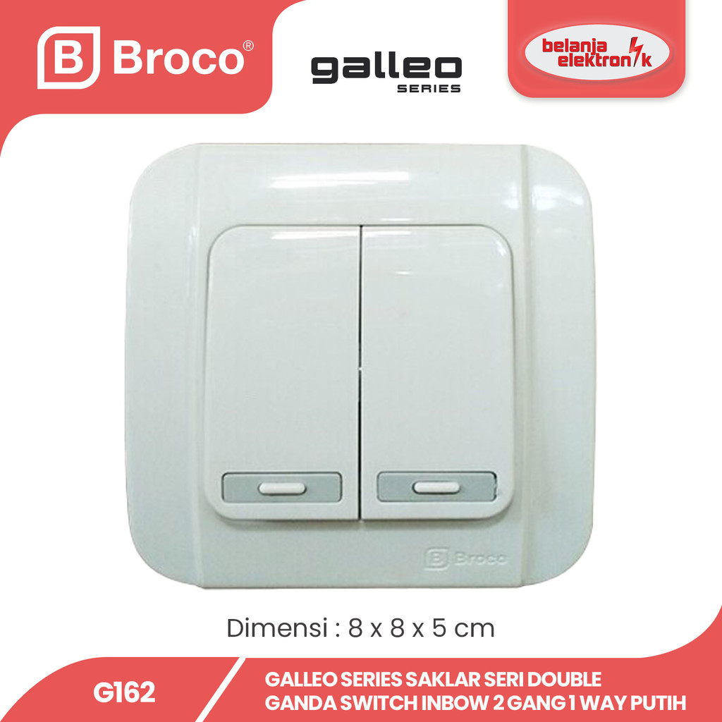 Jual BROCO GALLEO SERIES G162-55S SAKLAR SERI DOUBLE GANDA SWITCH INBOW ...