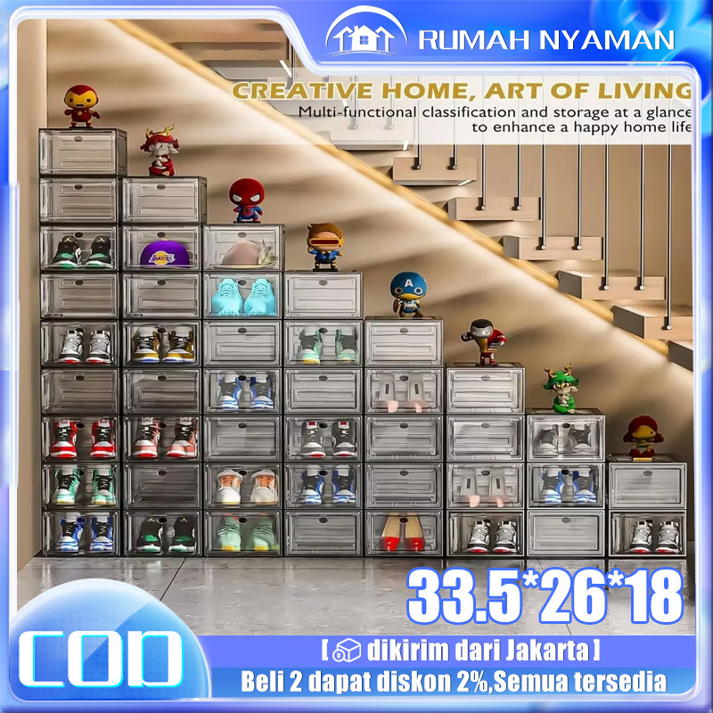 Jual Kotak Sepatu Transparan Plastic kotak sepatu akrilik Acrylic ...