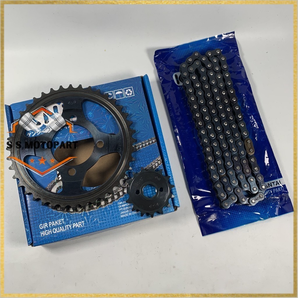 Jual Gear Set Rantai Gear Paket SUPRA 15/40T 428H - 104L Ori KNZ ...