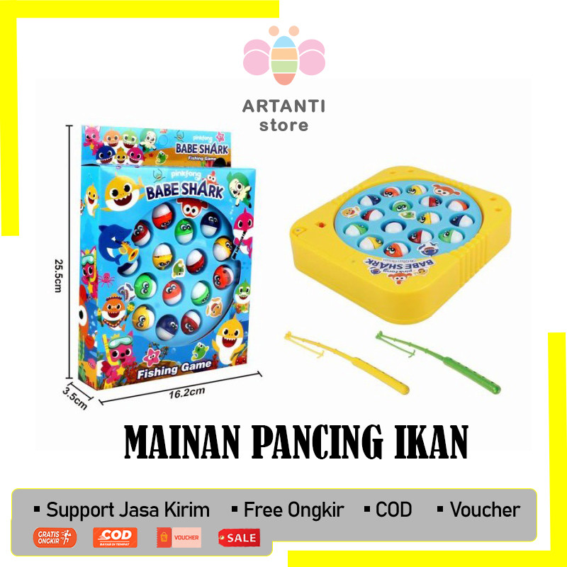 Jual Mainan Pancingan Ikan Fishing Game Baby Shark 15 Ikan | Shopee ...