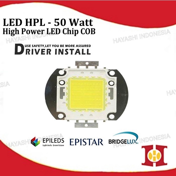 Jual HPL High Power LED Epistar Epiled Chip COB Biji Mata 50W 50 Watt ...
