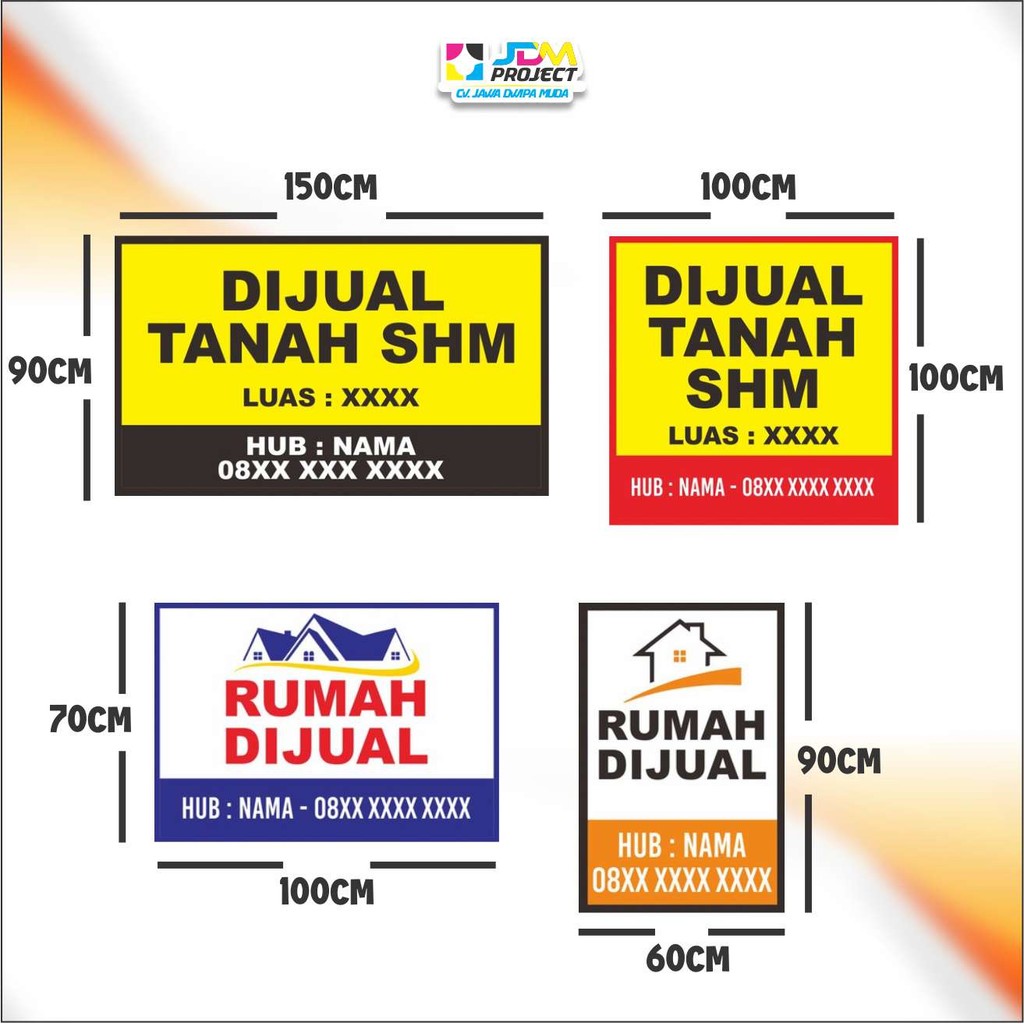 Jual JDM Project - BANNER SPANDUK RUMAH TANAH DIJUAL DIKONTRAKKAN RUKO ...