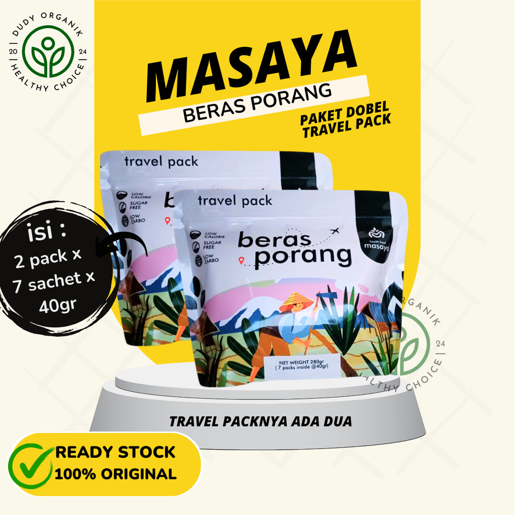 Jual Masaya Beras Porang Paket Dobel Travel Pack - beras porang ...