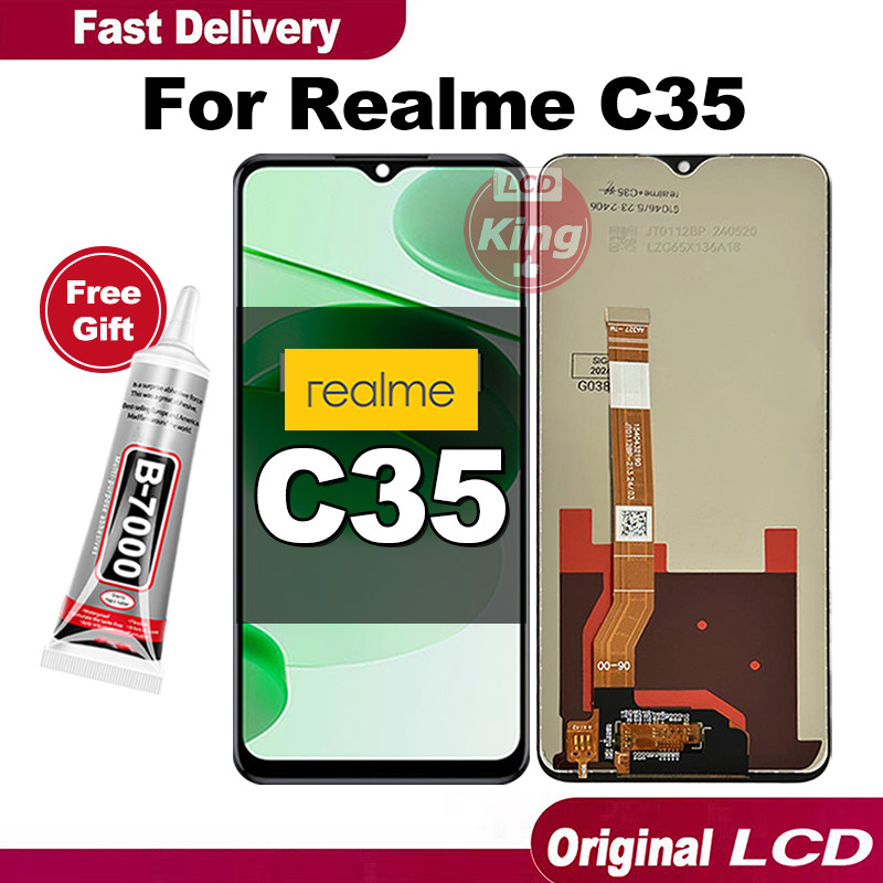 Jual LCD FOR REALME C35 TOUCHSCREEN Fullset Meningkatkan Kecerahan ...