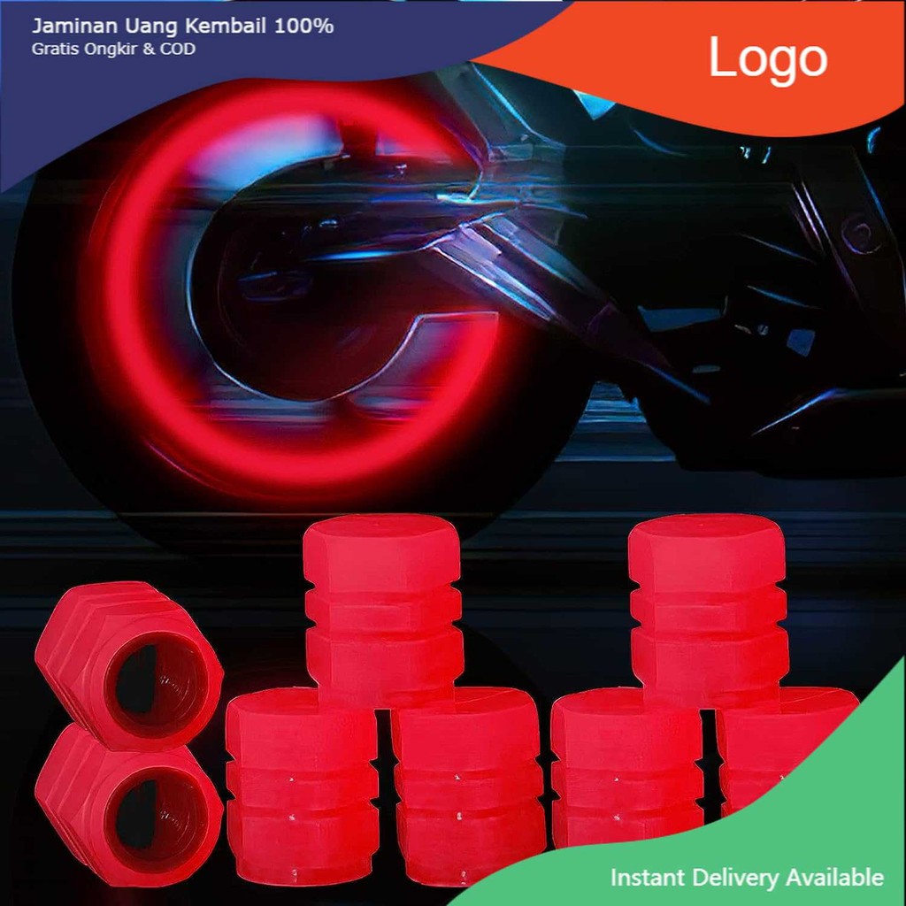 Jual OTOHEROES Tutup Pentil Ban Mobil Motor Neon Luminous Valve Cap 4 ...