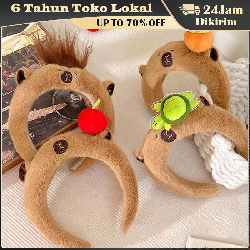 Jual Bando Capibara Boneka / Headband Capybara Series Fluffy / Bando ...