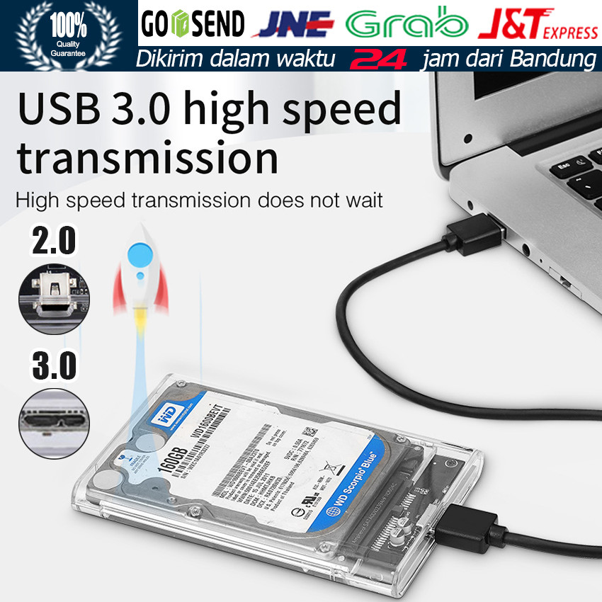 Jual USB 3.0 USB 2.0 Casing Hardisk External HDD SSD External Case Transparan | Shopee Indonesia