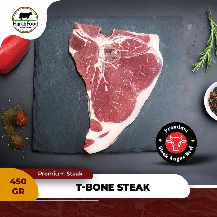 Jual Daging Steak T-Bone Black Angus Grain-Fed AUS Beef Short Loin Porterhouse Steak | Shopee ...