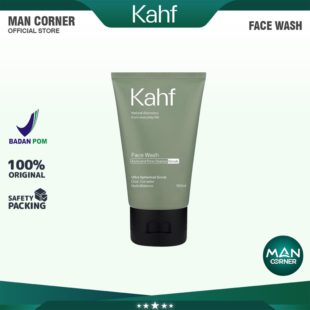 Jual Kahf Acne and Pore Cleanse Face Wash 100ml - Daily Scrub | Man ...