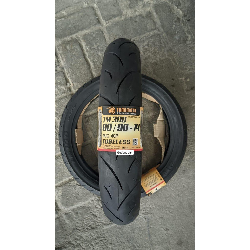 Jual ( TM300 ) TOMIMOTO 80 / 90 - 14 TM 300 TUBELESS WET LOOK Sporty ...