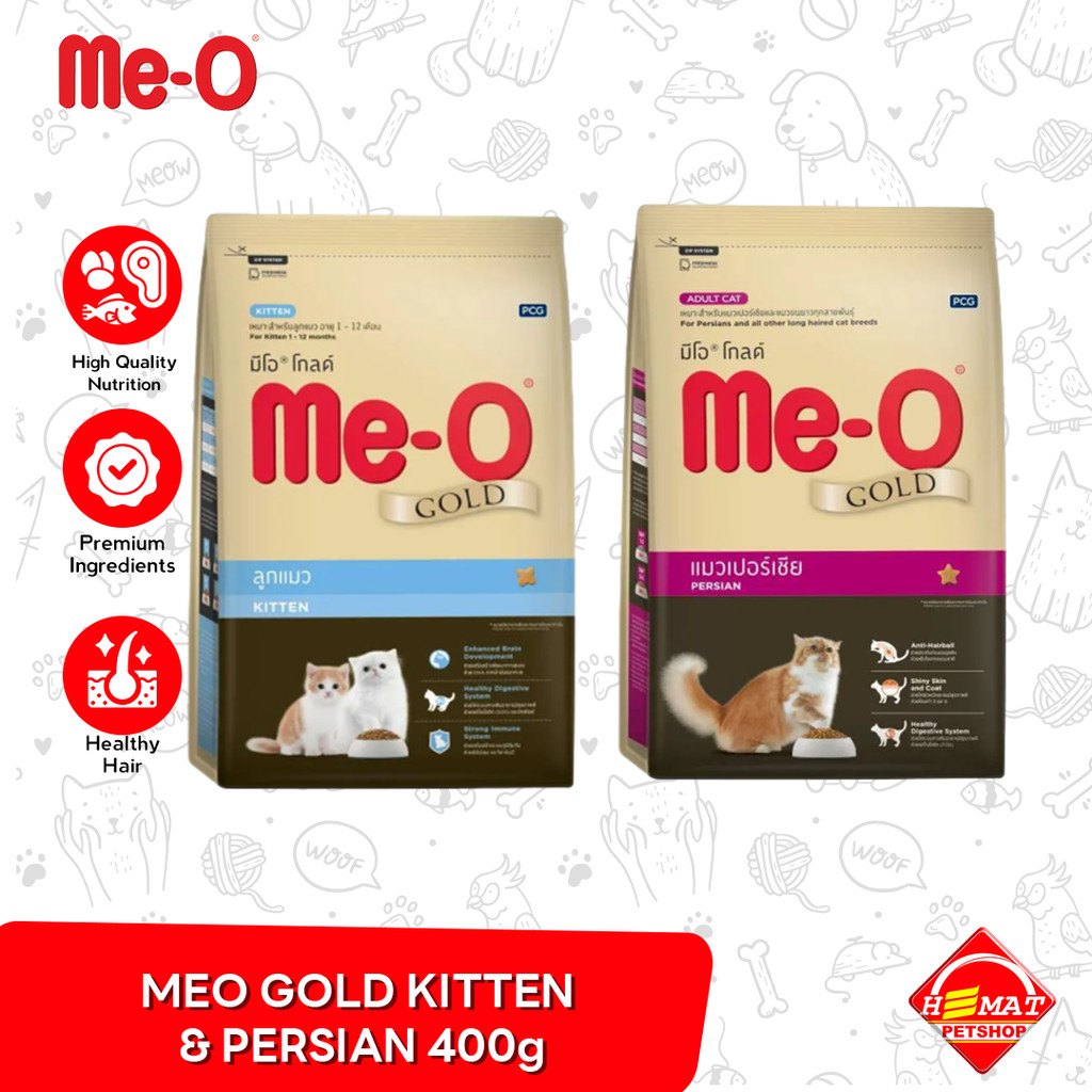 Jual Makanan Kucing Meo Gold Adult Kitten Persian Cat Food 400 Gram ...