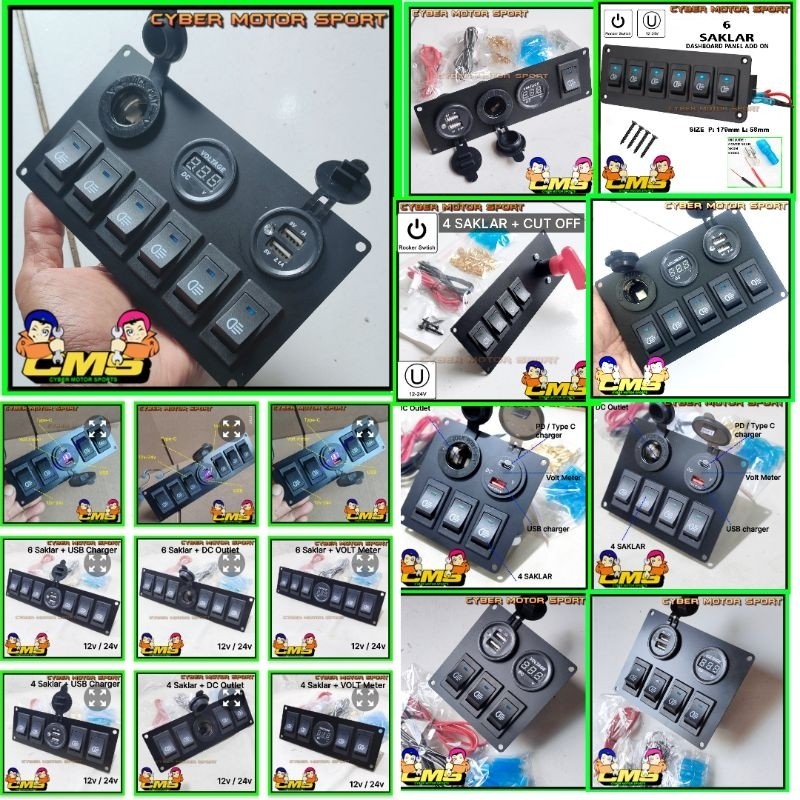 Jual Saklar mobil universal.12v 24v paket Saklar lampu . saklar foglamp ...